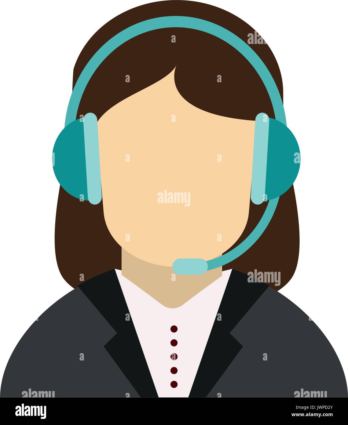 call center customer service assistant avatar icon image Stock Vector ...