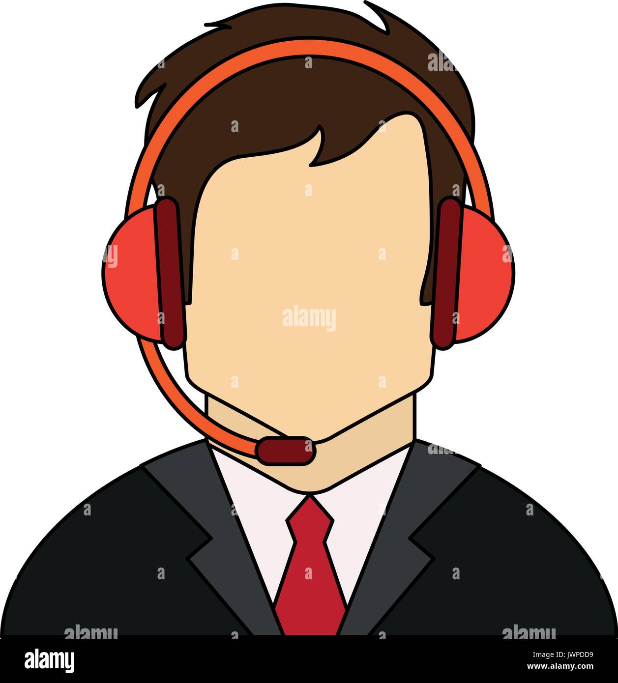 call center customer service assistant avatar icon image Stock Vector ...