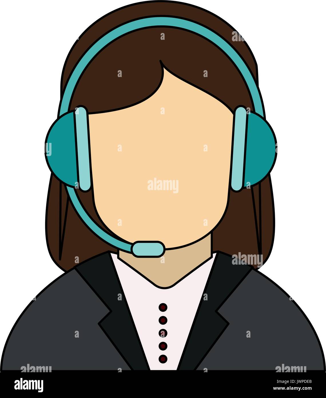 call center customer service assistant avatar icon image Stock Vector ...