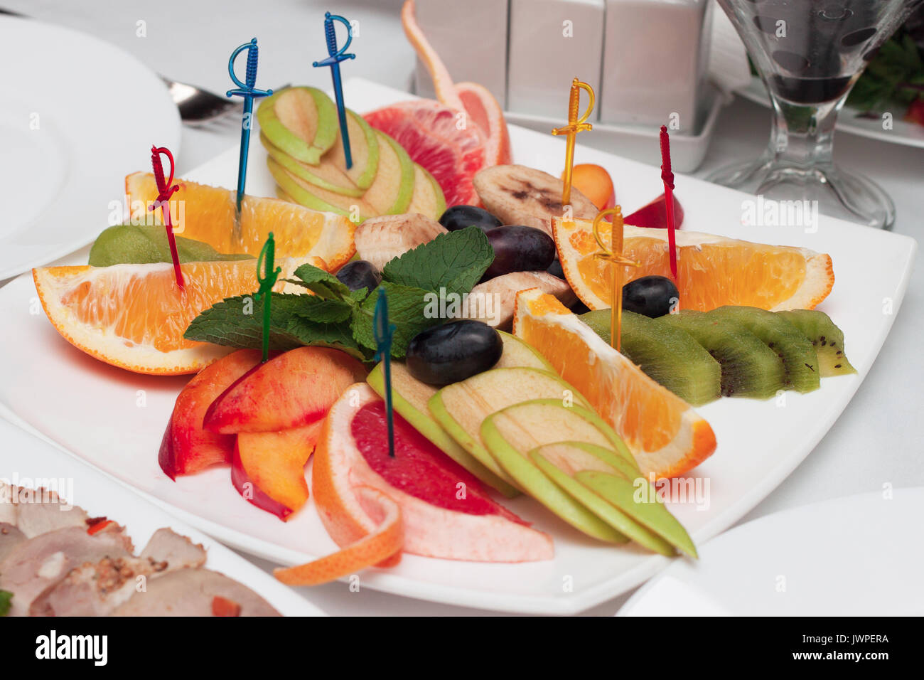 Refreshing selection of summer fruits Stock Photo - Alamy