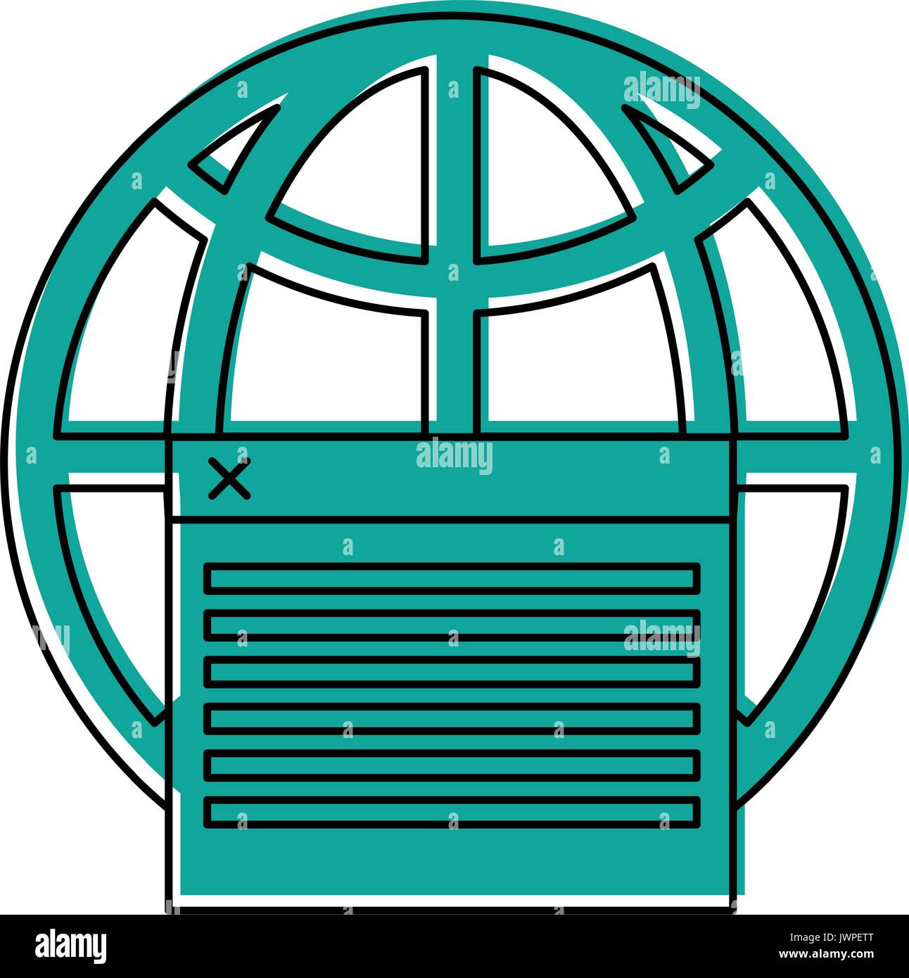 earth globe diagram communication icon image Stock Vector Image & Art ...