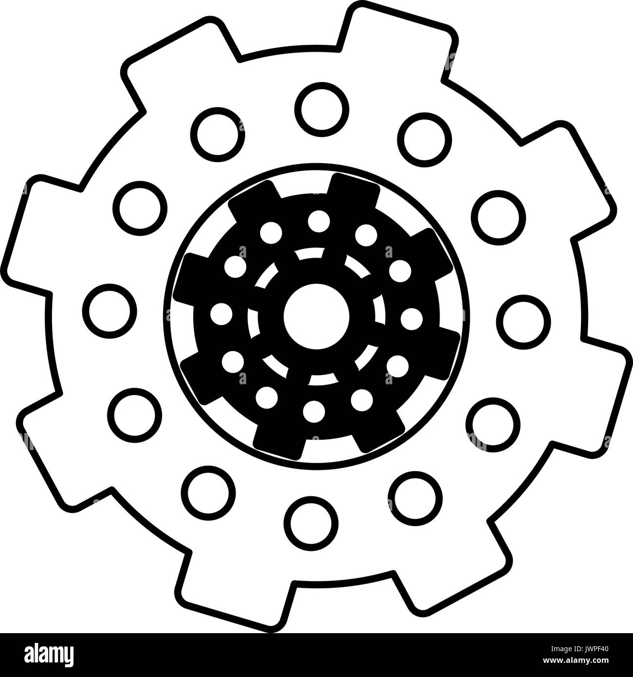 isolated gears icon image Stock Vector Image & Art - Alamy
