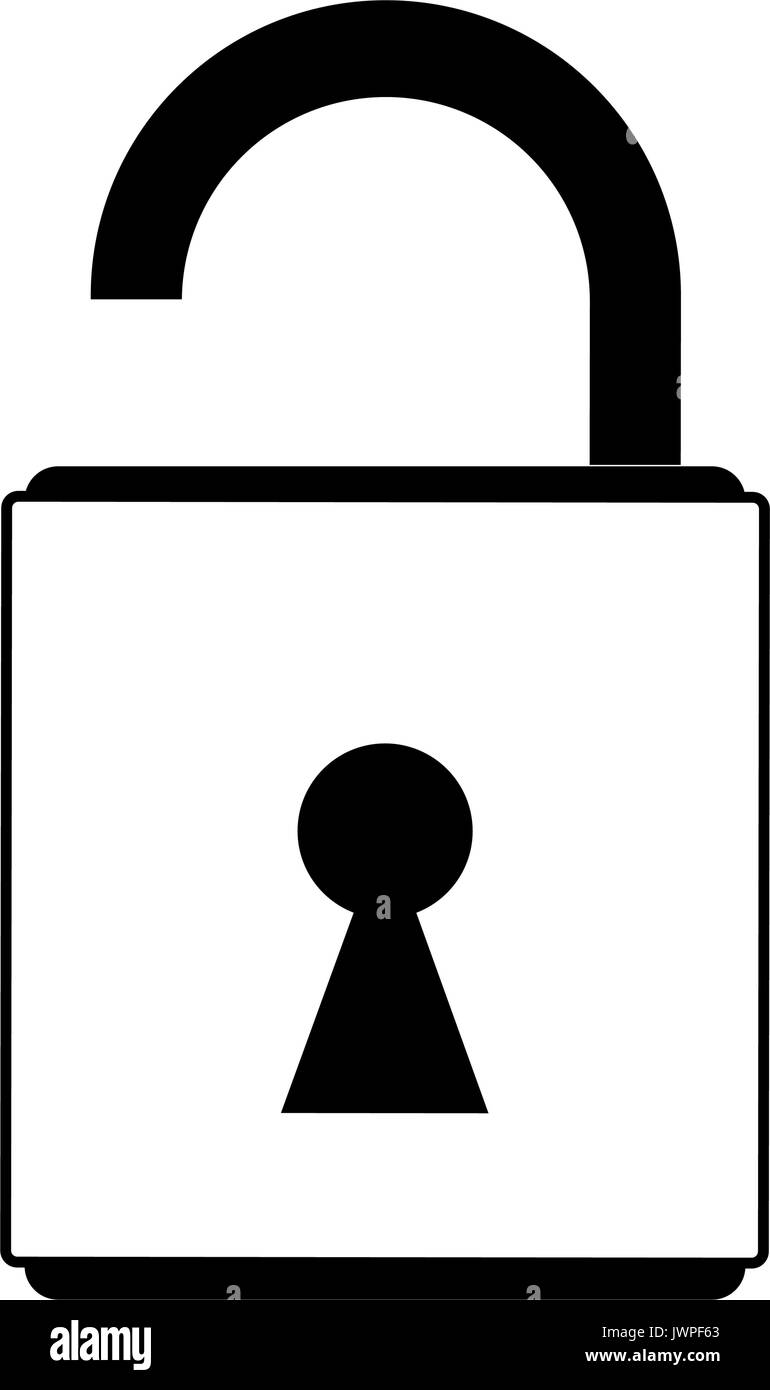 open safety lock icon image Stock Vector Image & Art - Alamy