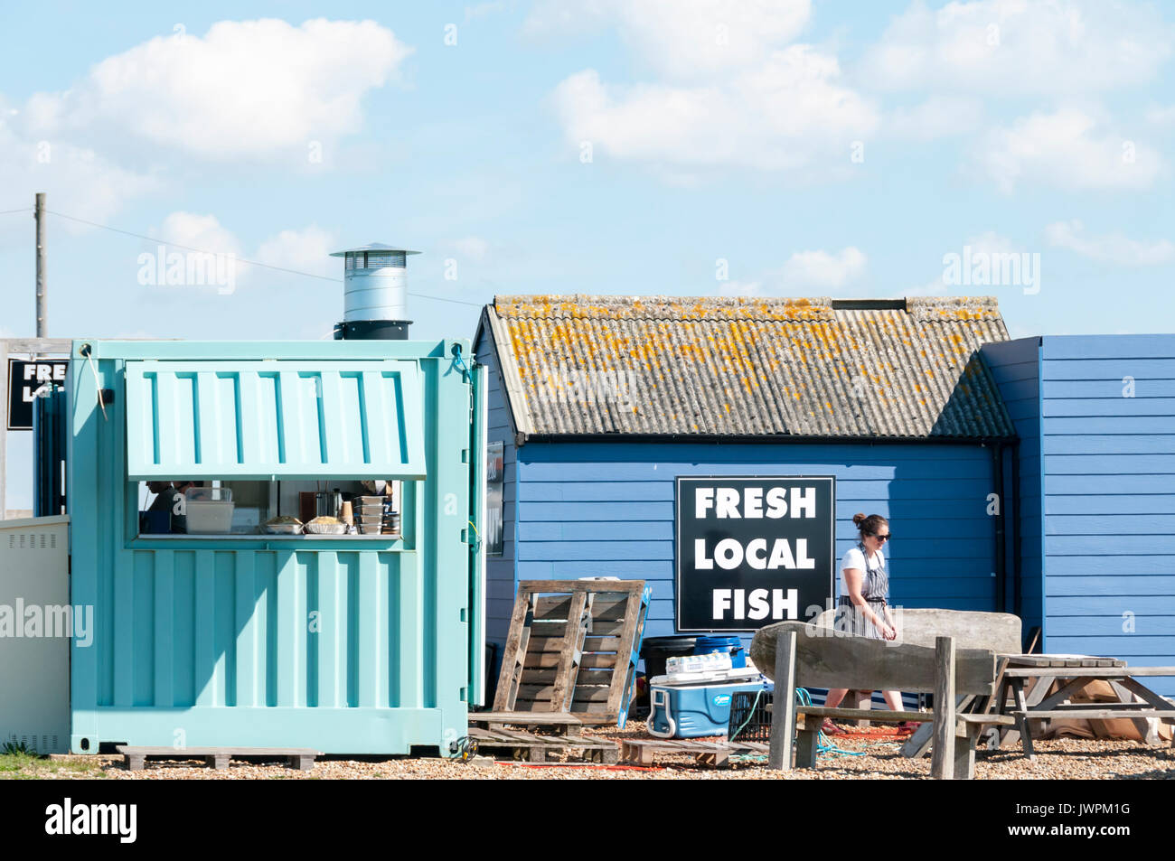 The Dungeness Fish Hut Stock Photo - Alamy