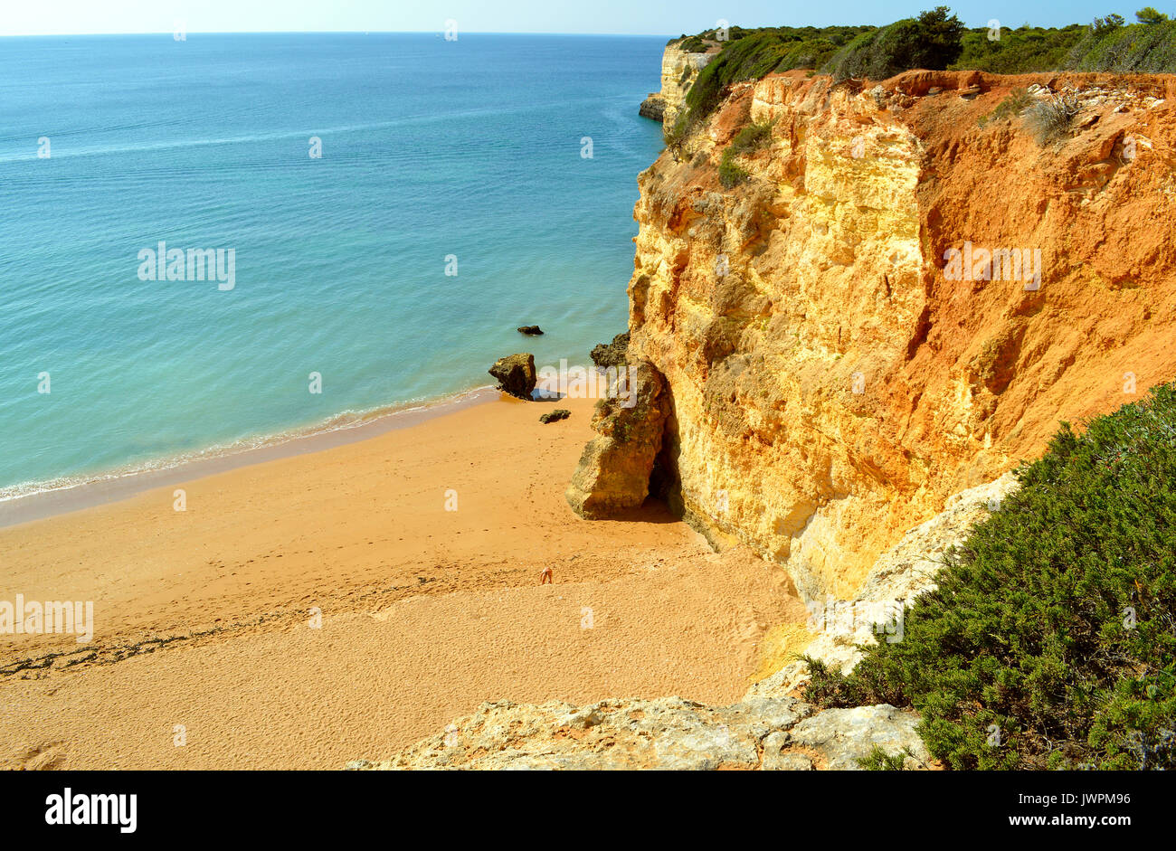 Senhora Da Rocha Nova Beach in Portugal Stock Photo - Alamy
