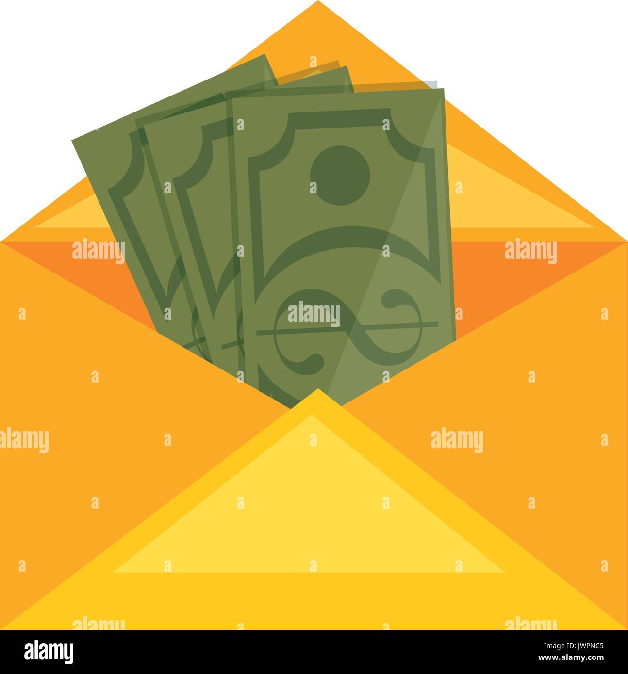 envelope with money icon over white background vector illustration ...