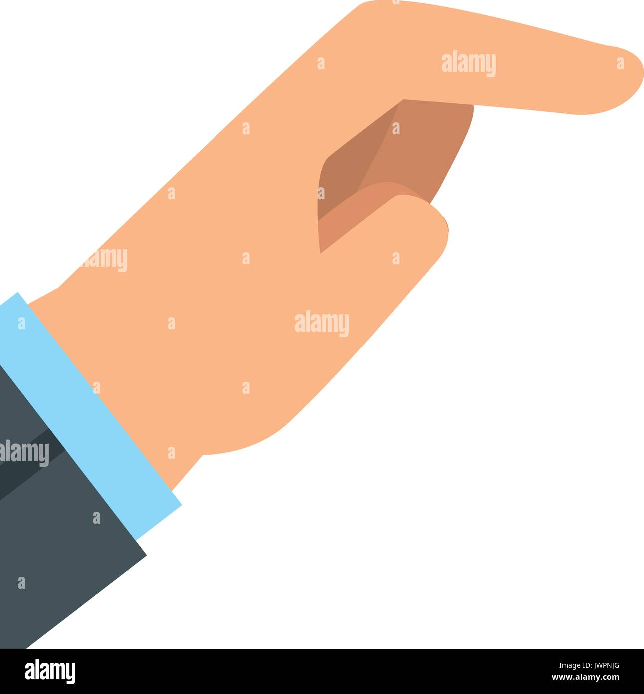 human hand icon over white background vector illustration Stock Vector ...