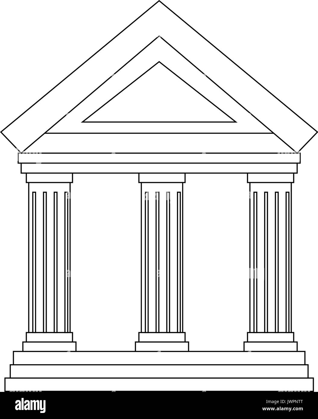 bank building icon over white background vector illustration Stock ...