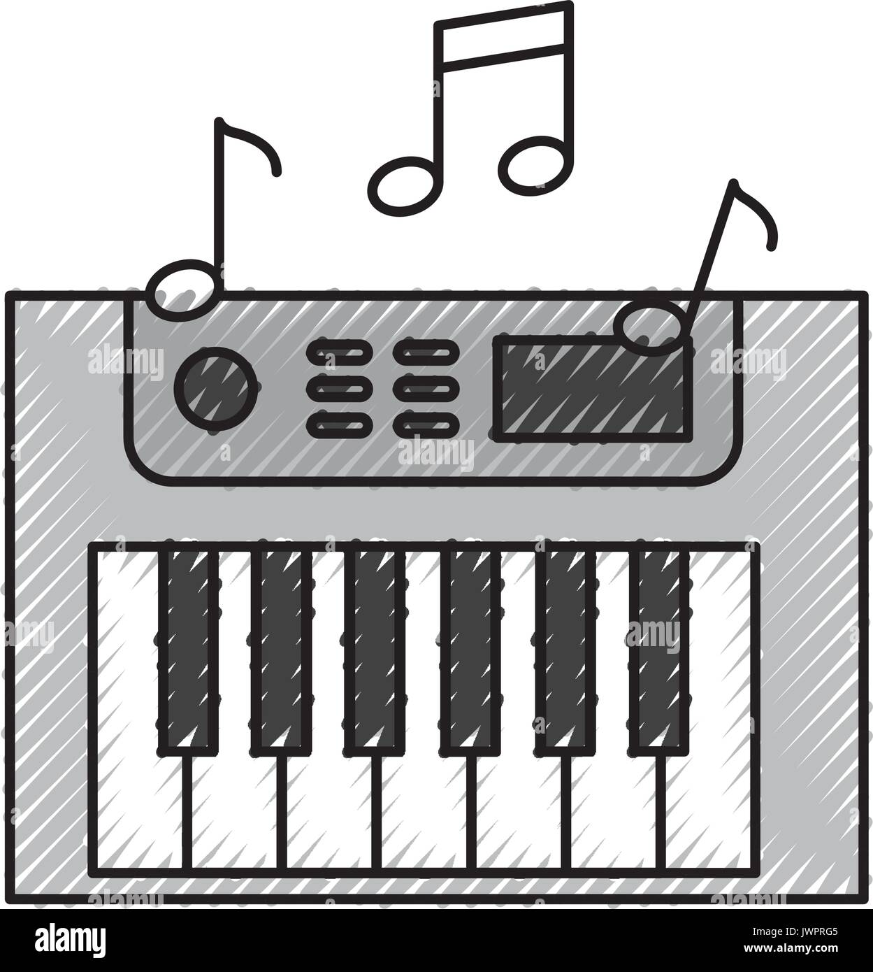 Synth console with notes Stock Vector Image & Art - Alamy