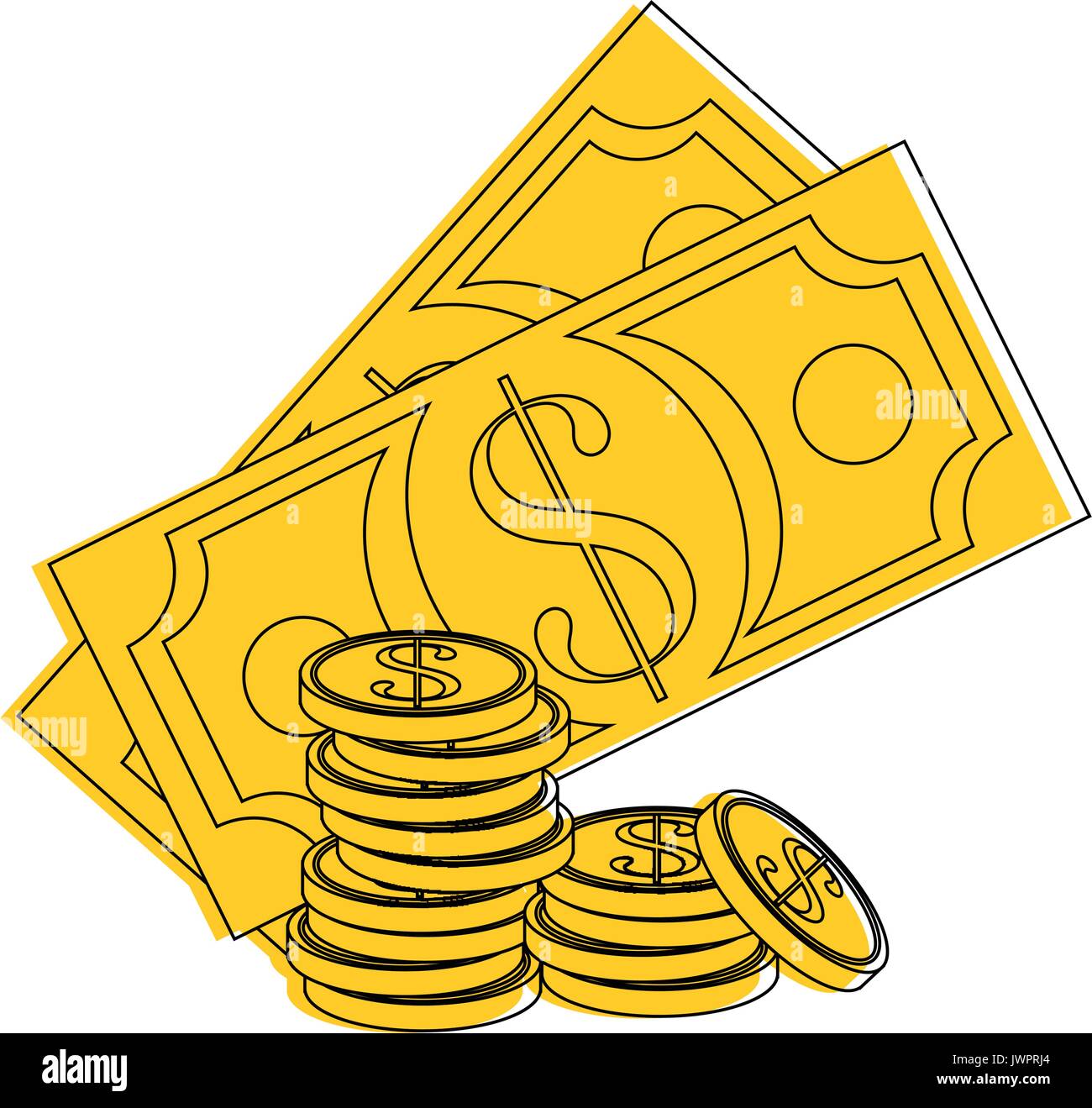Billets money icon vector illustration hi-res stock photography and ...