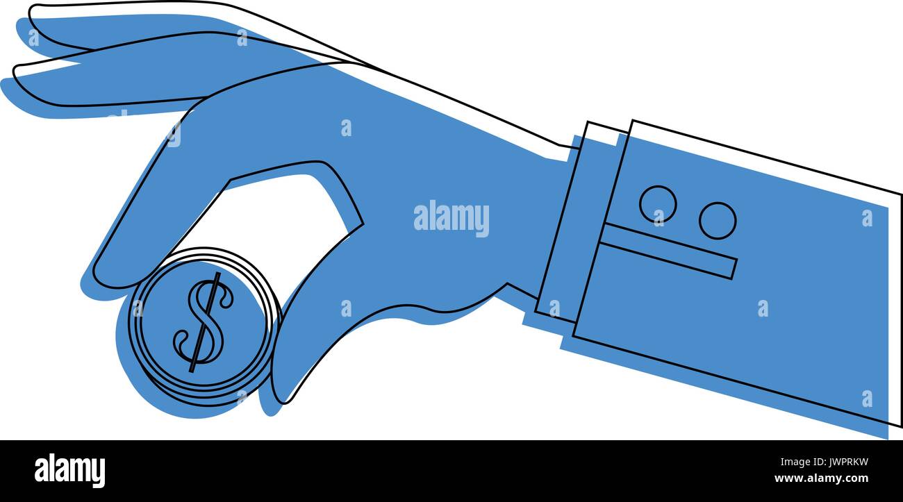 Hand with coin icon vector illustration graphic design Stock Vector ...