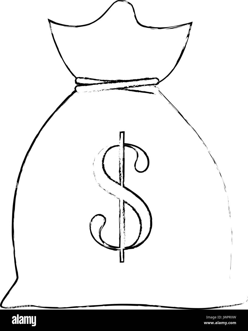 money sack icon over white background vector illustration Stock Vector ...