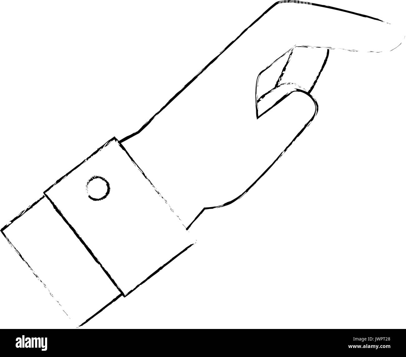 human hand icon over white background vector illustration Stock Vector ...