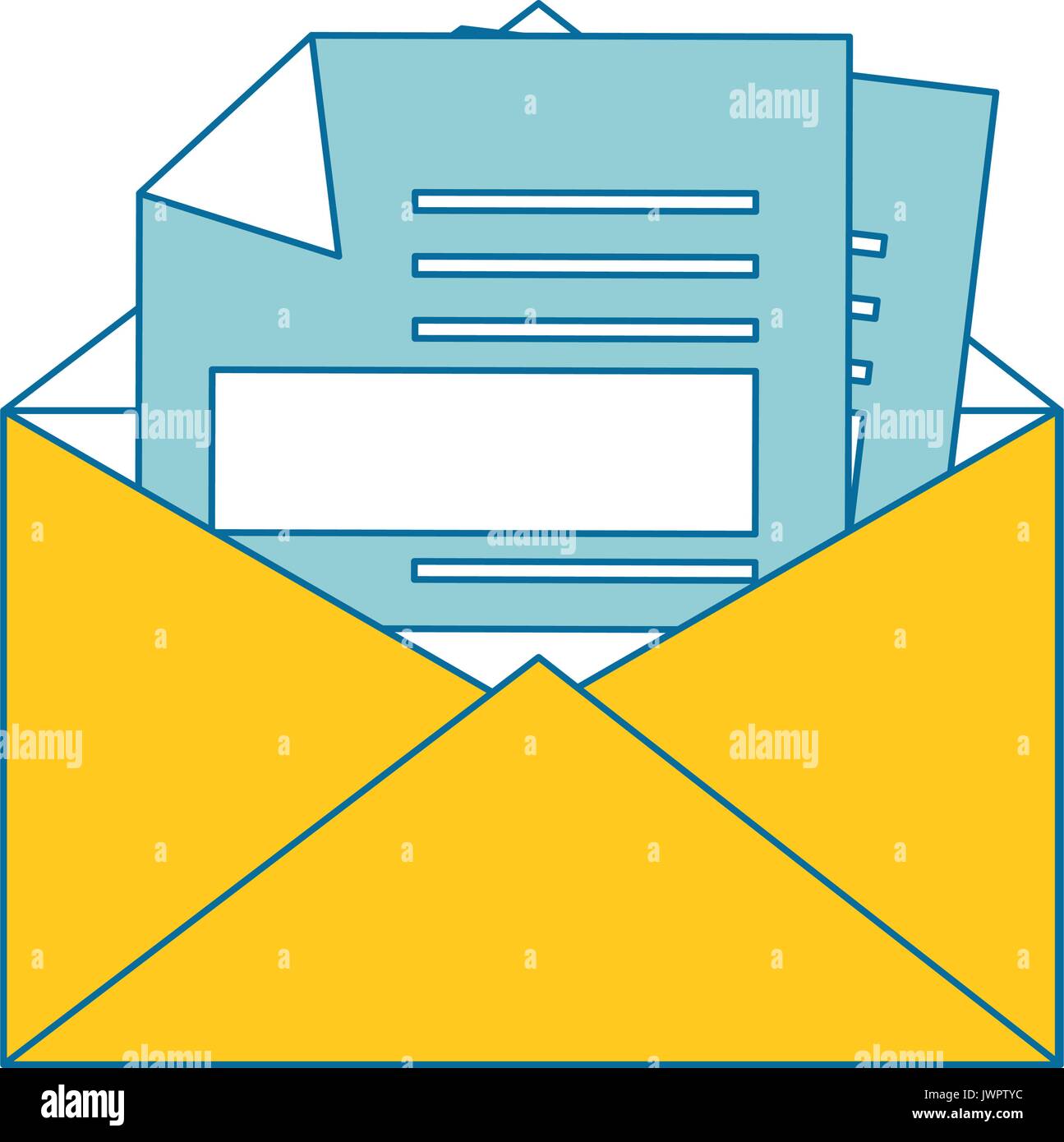 Letter on mail icon vector illustration graphic design Stock Vector ...
