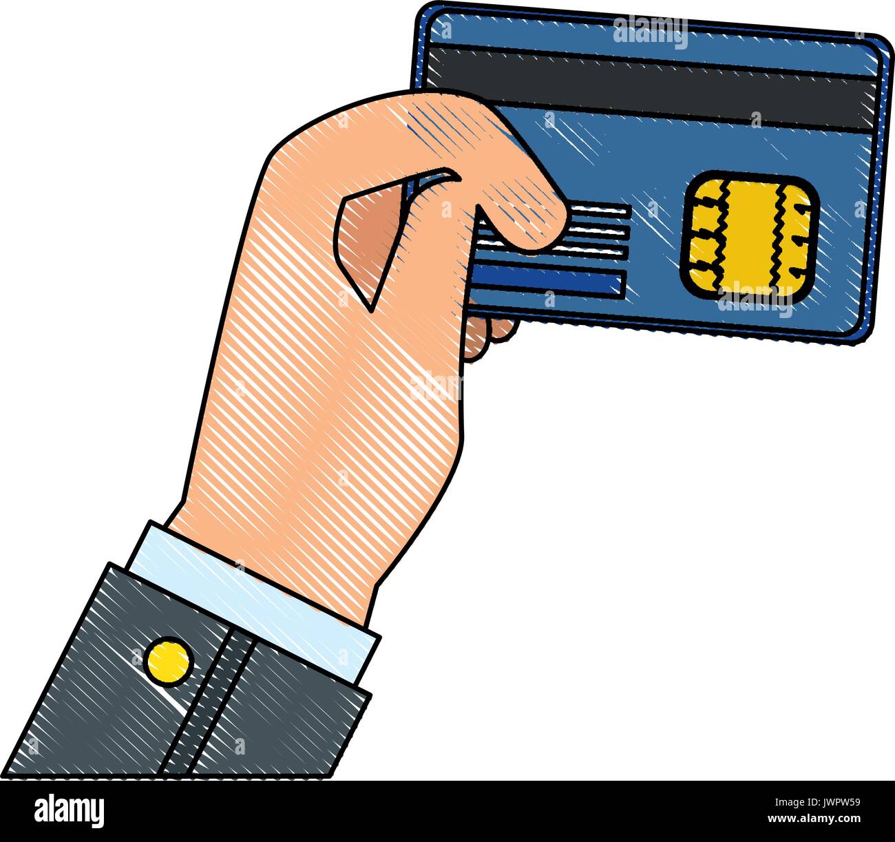 Hand with credit card icon vector illustration graphic design Stock ...