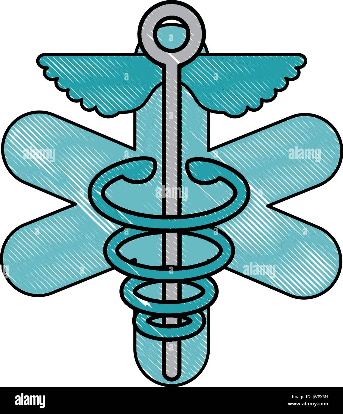 Caduceus medical symbol icon vector illustration graphic design Stock ...