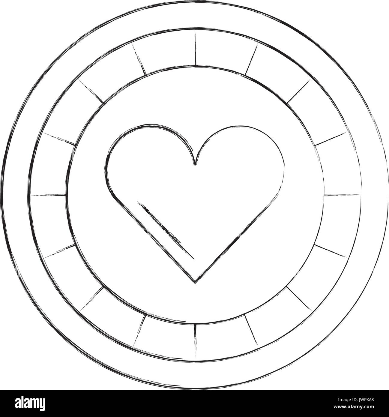 casino chips with heart Stock Vector Image & Art - Alamy