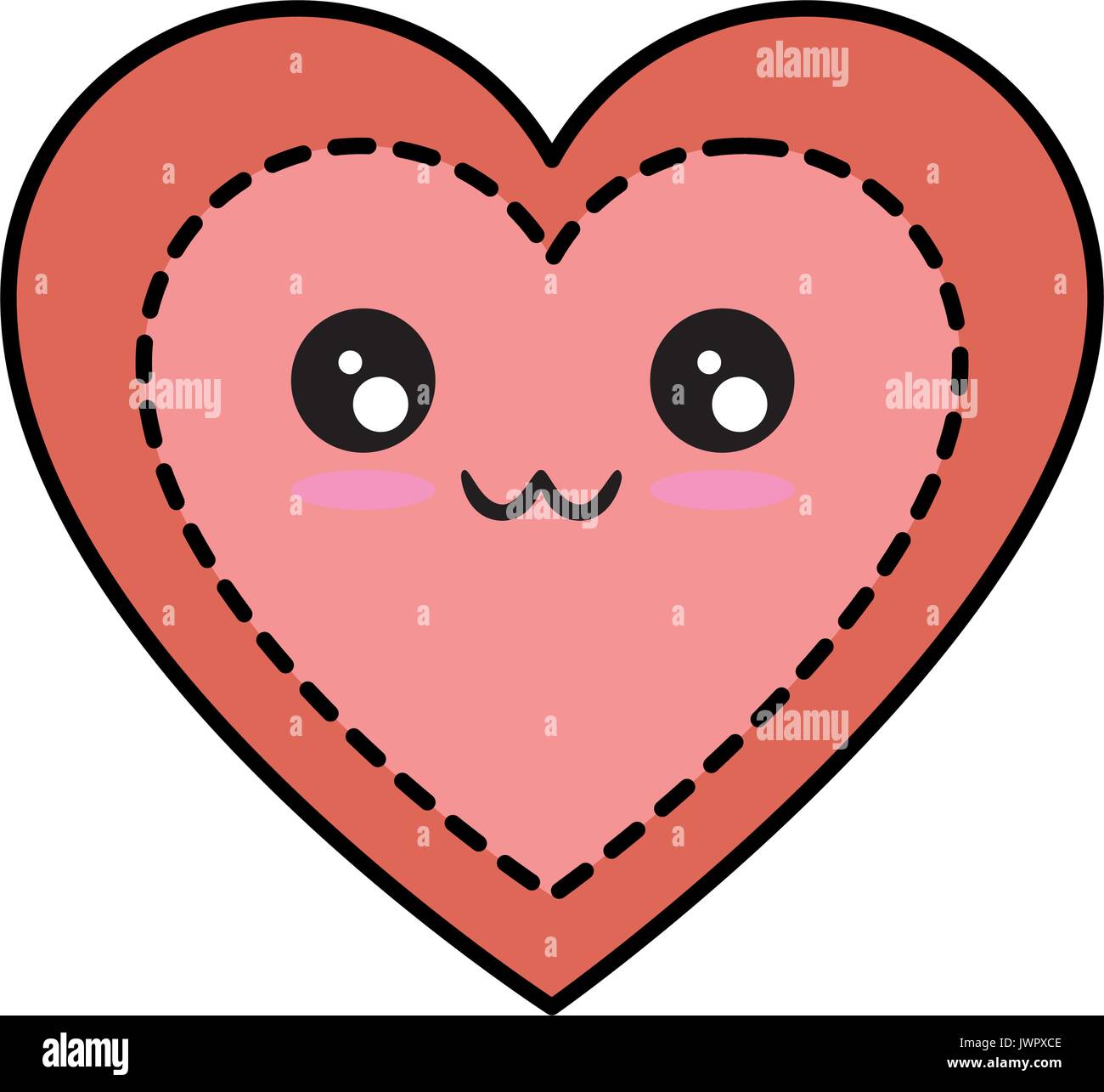 Heart and love kawaii cartoon vector illustration graphic design Stock ...
