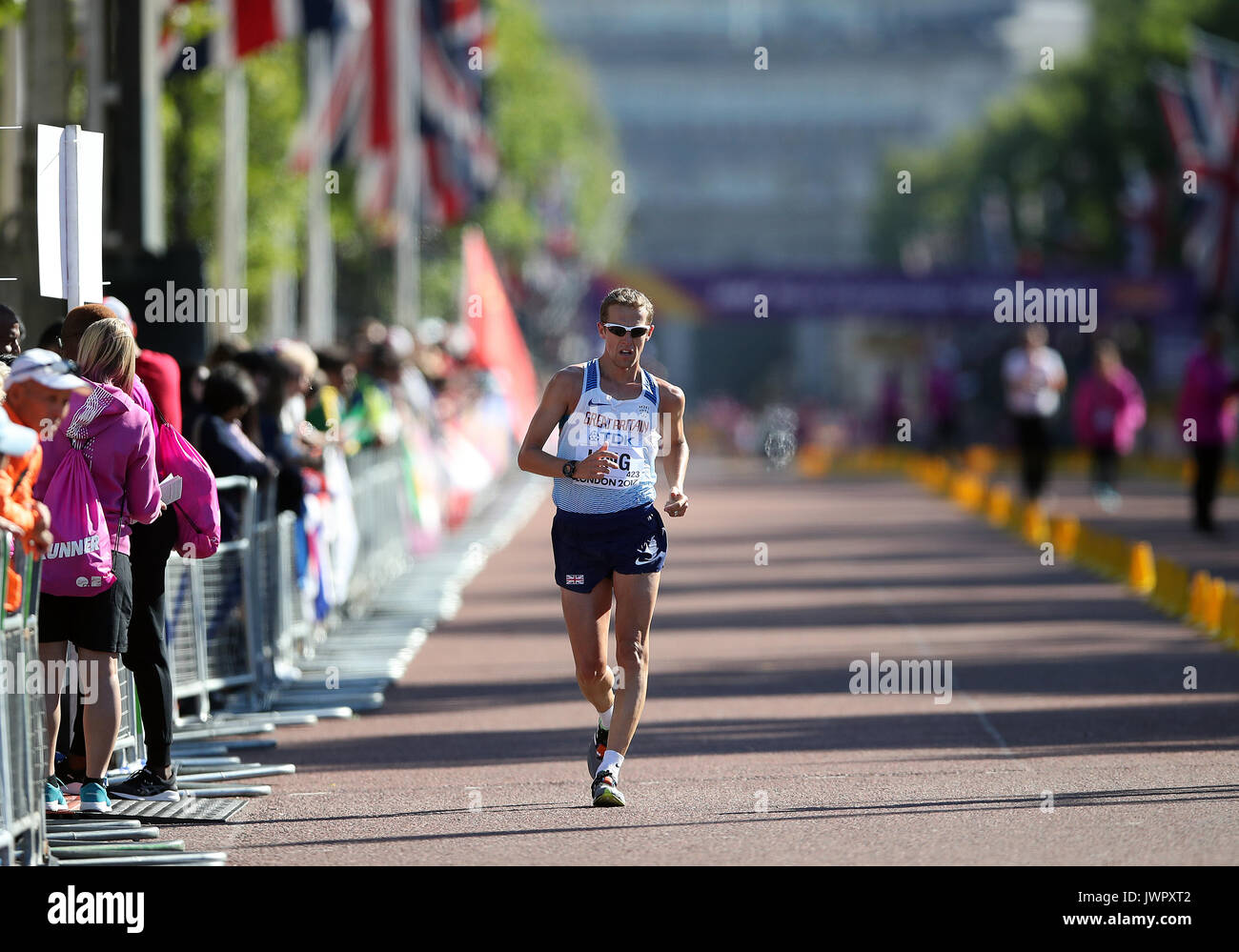 Great Britain's Dominic King competes in the Men's 50km Race Walk ...
