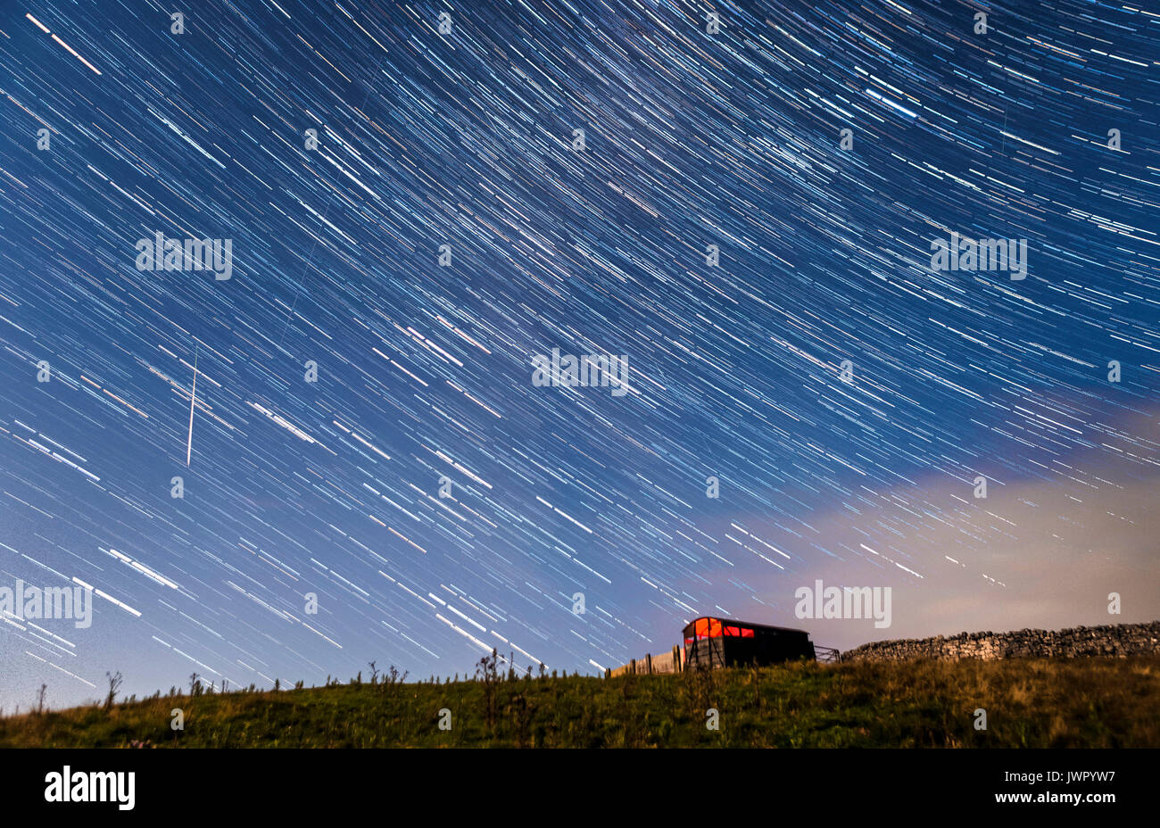 EDITORS NOTE: Digital composite of 30 photographs taken over a period ...