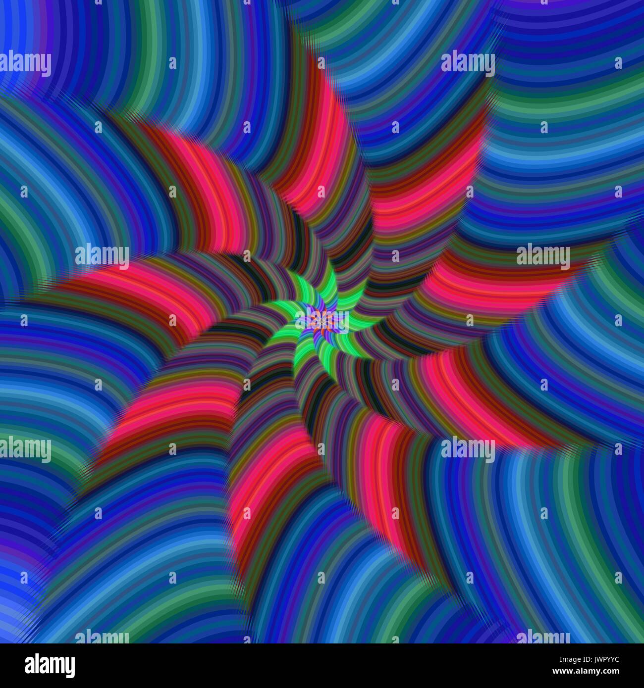 Colorful spiral stripe fractal design Stock Vector Image & Art - Alamy