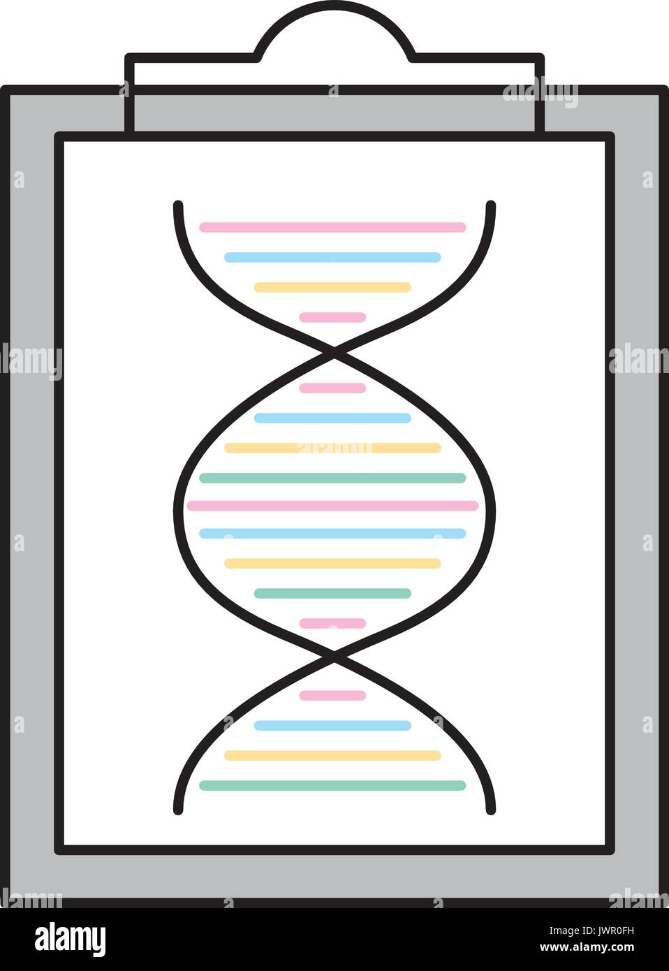 paper clipboard with dna molecule Stock Vector Image & Art - Alamy