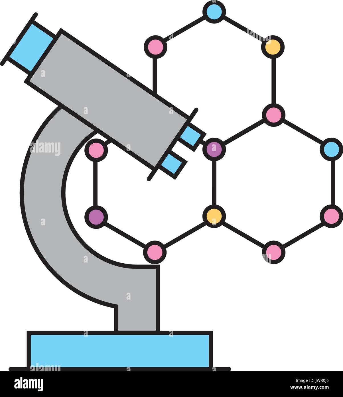 structure molecular with microscope Stock Vector Image & Art - Alamy