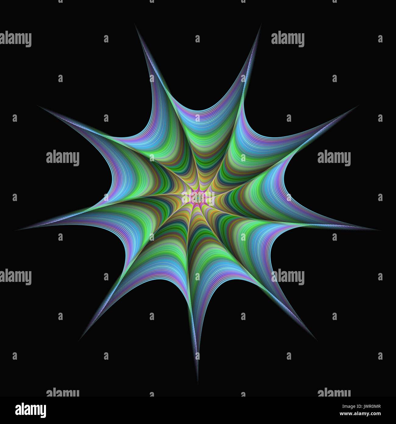 Abstract twisted star fractal design Stock Vector Image & Art - Alamy