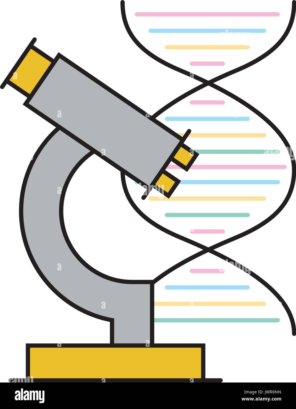 dna molecule with microscope Stock Vector Image & Art - Alamy