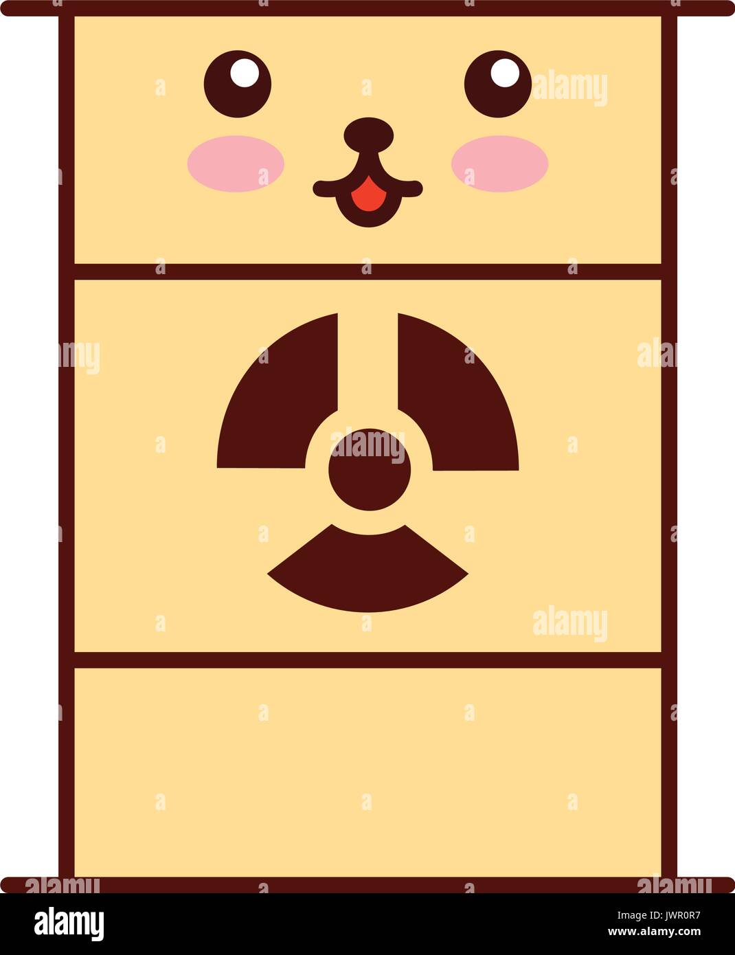 nuclear barrel kawaii character Stock Vector Image & Art - Alamy