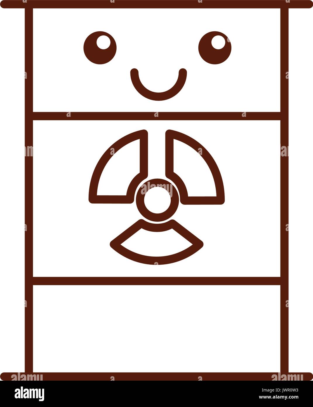 nuclear barrel kawaii character Stock Vector Image & Art - Alamy