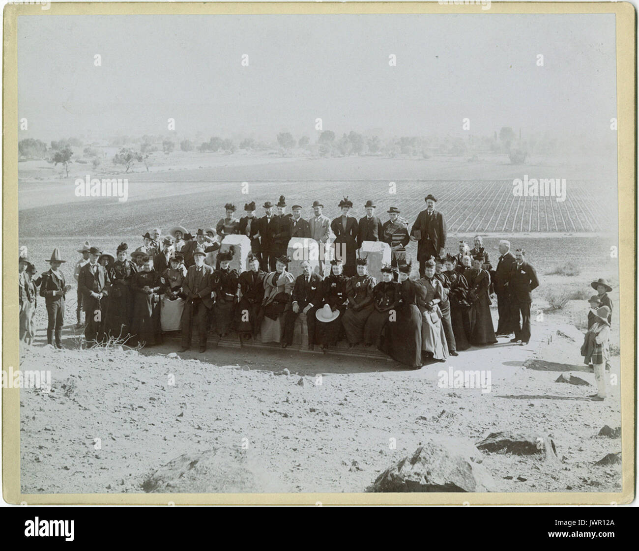 American Tourists at the Place Where Maximilian I Was Shot, Queretaro ...