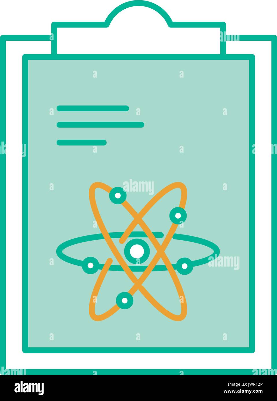 paper clipboard with atom Stock Vector Image & Art - Alamy