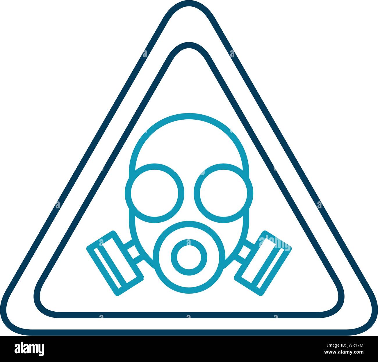 caution signal with laboratory mask isolated icon Stock Vector Image ...