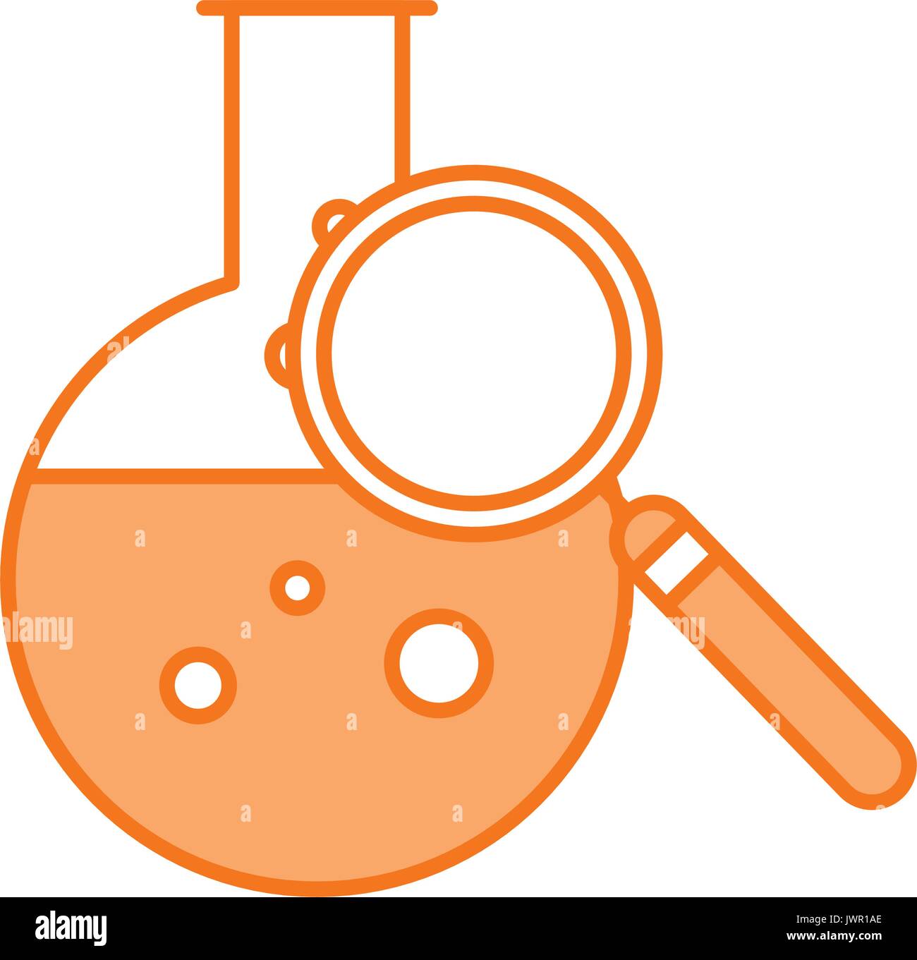 laboratory tube test with magnifying glass Stock Vector Image & Art - Alamy