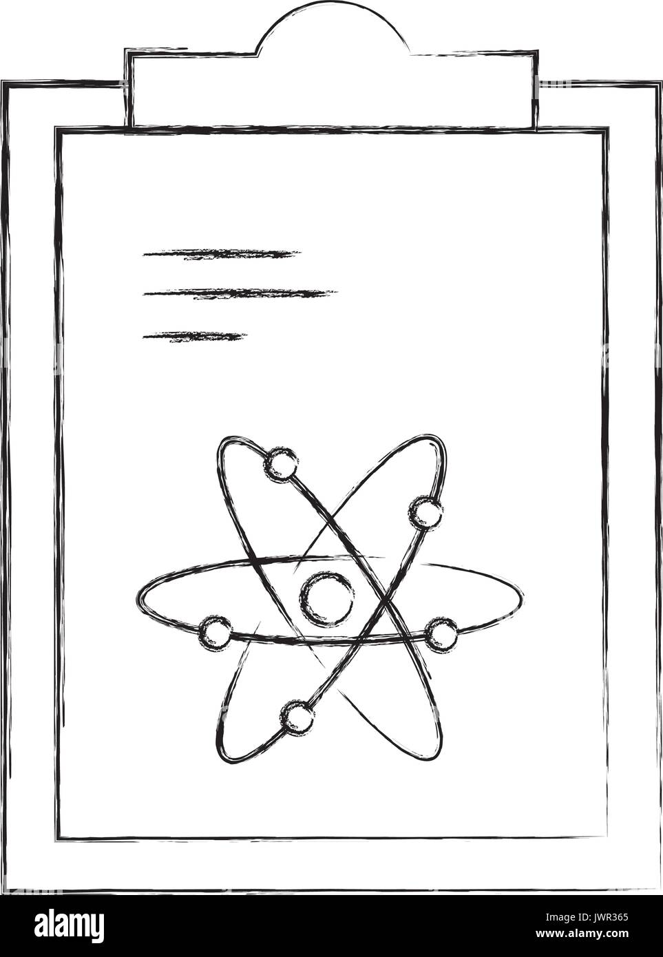 paper clipboard with atom Stock Vector Image & Art - Alamy