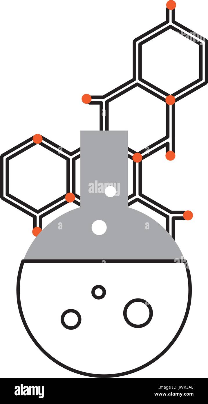 laboratory tube test with molecular structure Stock Vector Image & Art ...