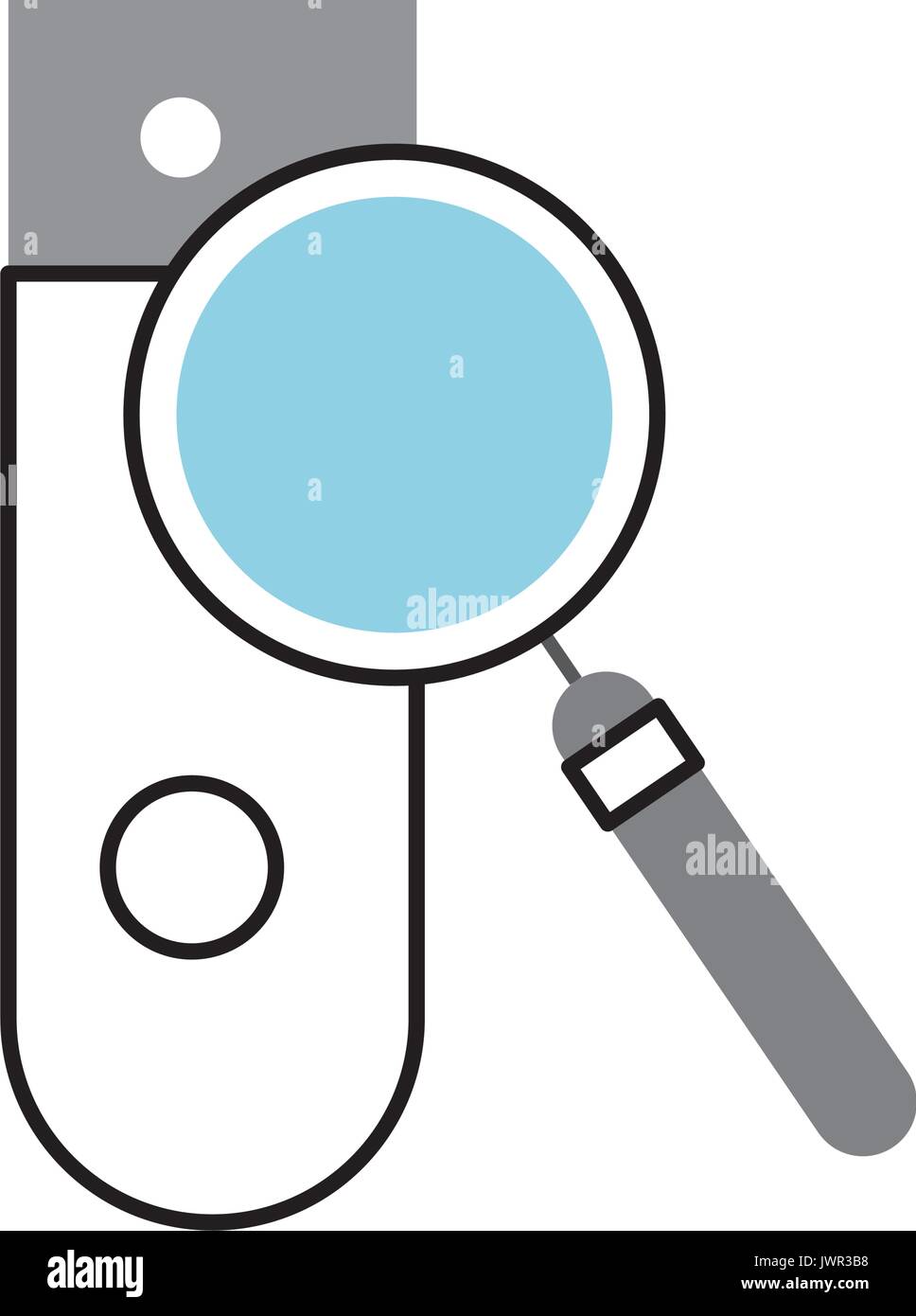 laboratory tube test with magnifying glass Stock Vector Image & Art - Alamy
