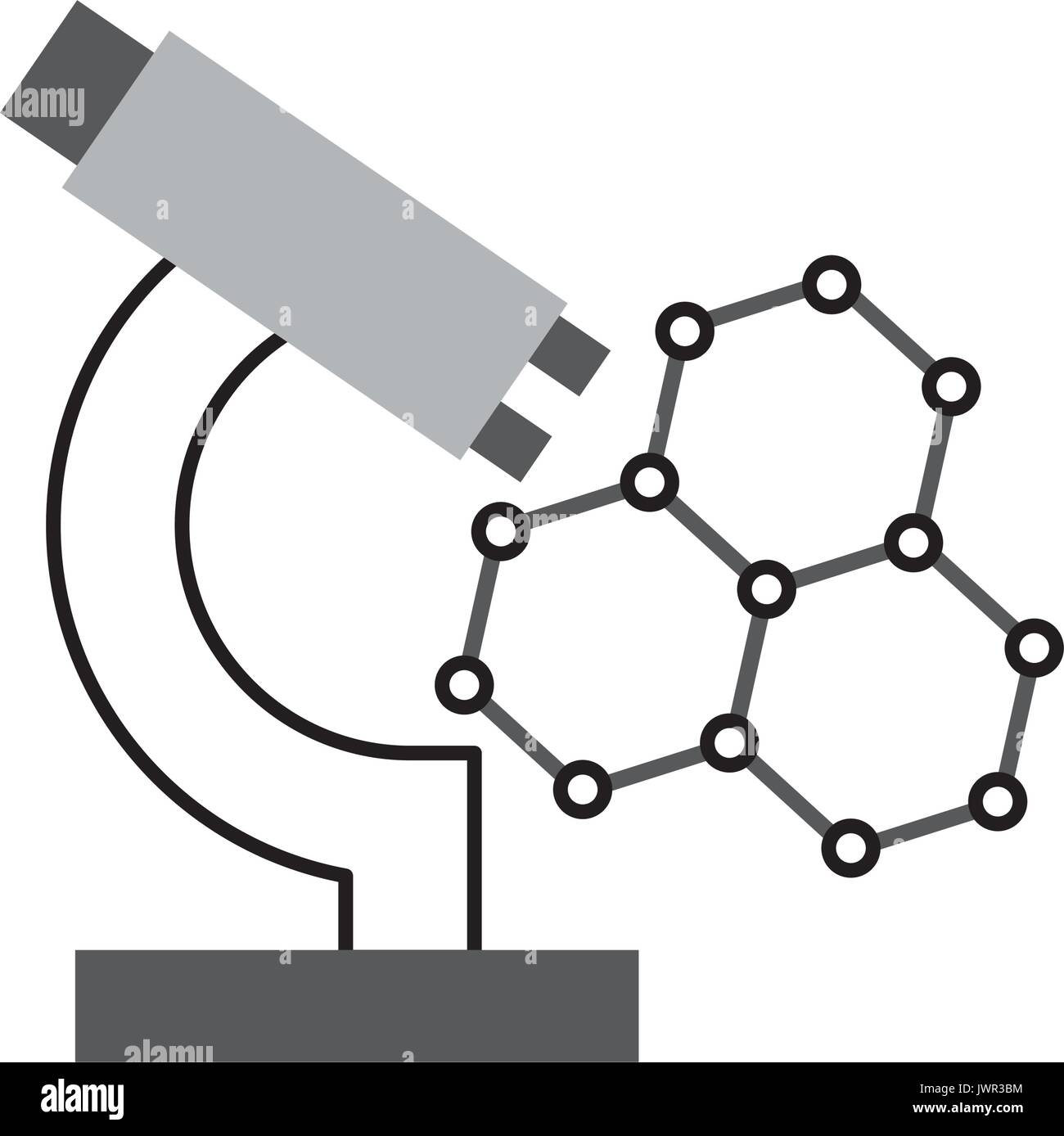 Structure Molecular With Microscope Stock Vector Image And Art Alamy 0050