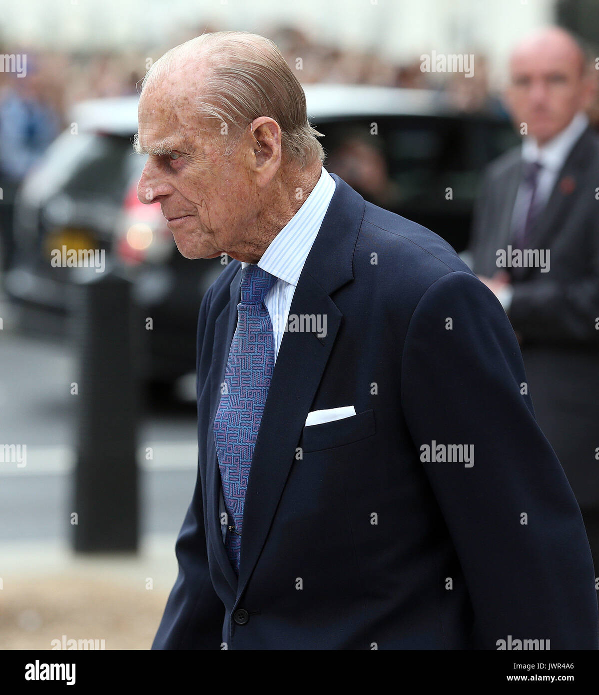 Her Majesty The Queen, accompanied by His Royal Highness The Duke of ...