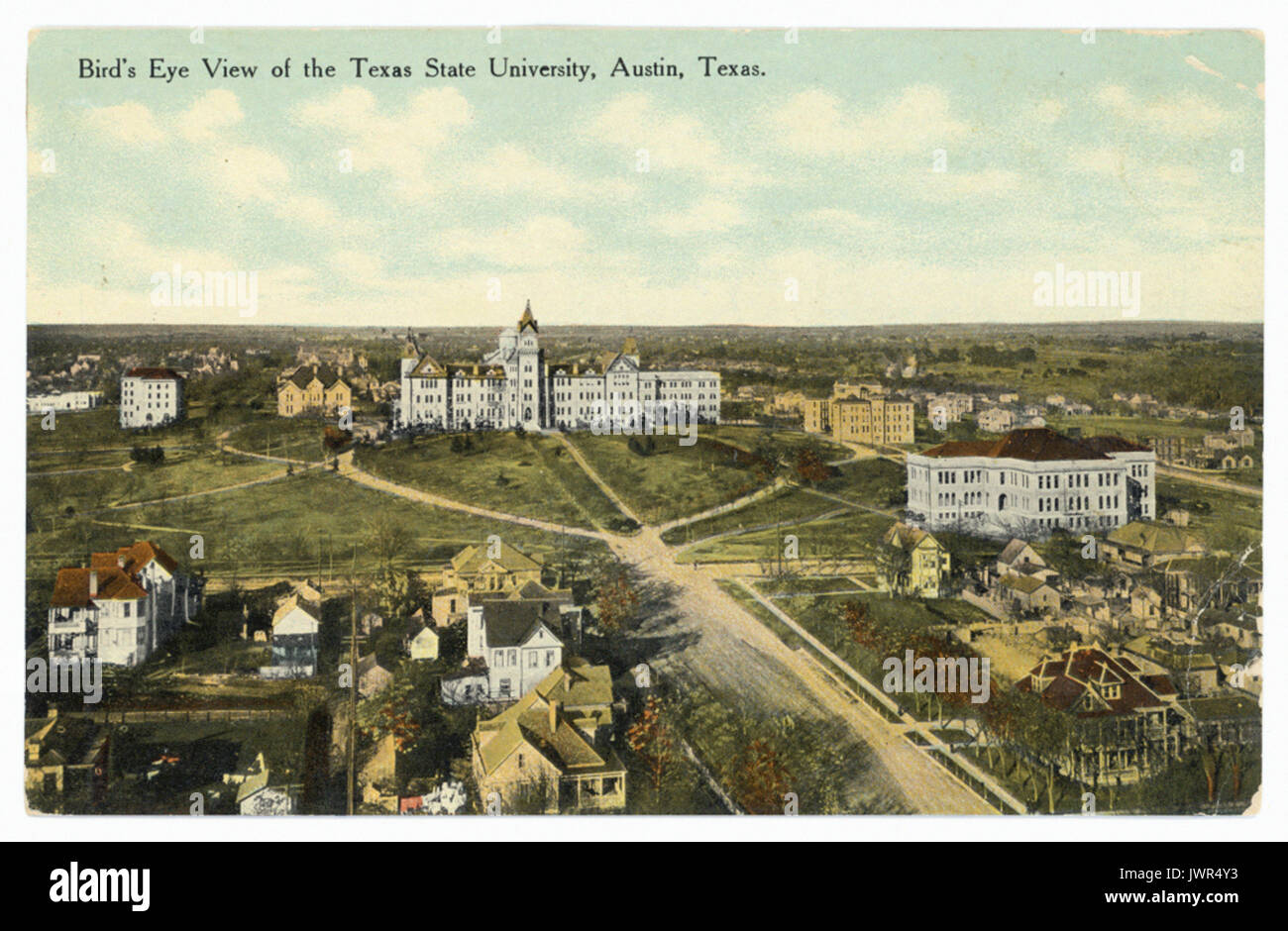 Bird's Eye View of the Texas State University, Austin, Texas Stock ...