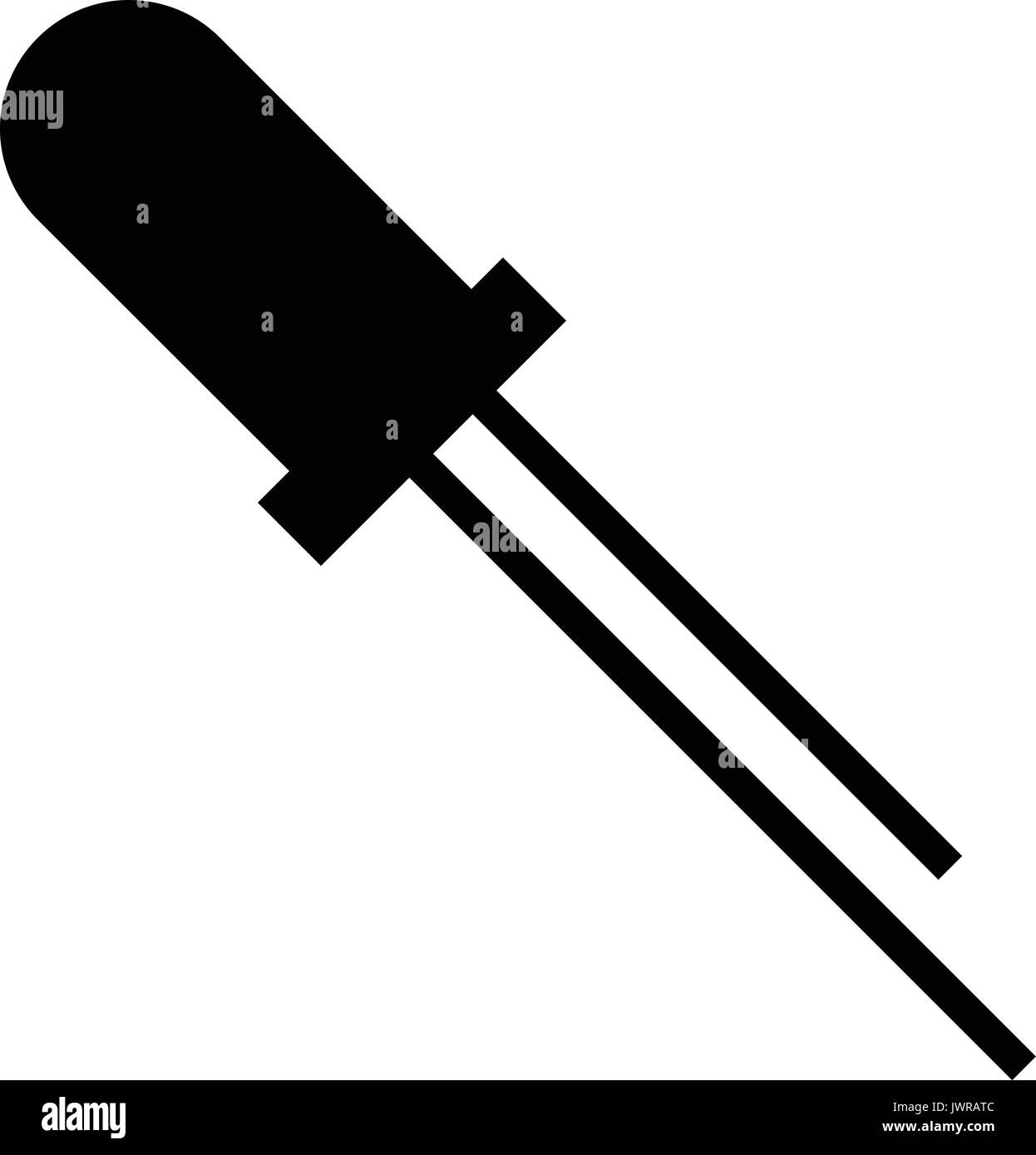 A black and white silhouette of a diode Stock Vector Image & Art - Alamy