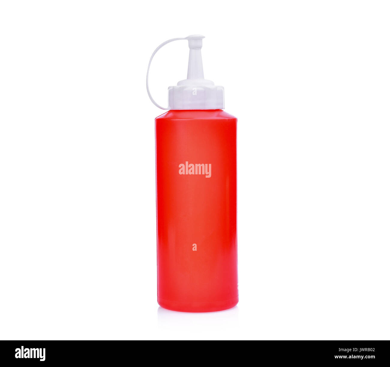 red plastic sauce bottle isolated on white background Stock Photo - Alamy