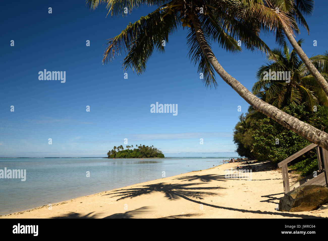 Beach in Rarotonga, Cook Islands Stock Photo - Alamy