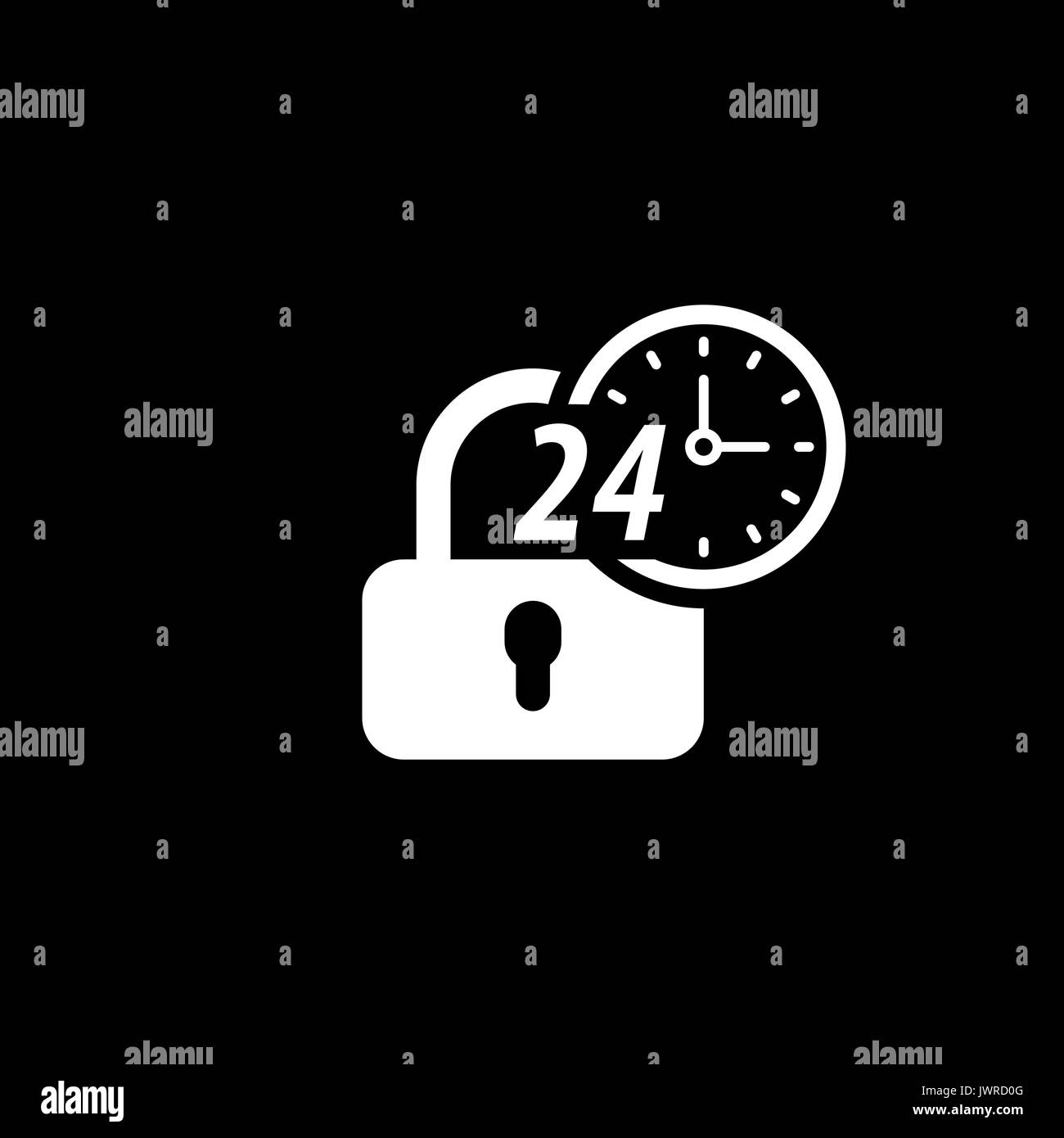 24 hour security sign Black and White Stock Photos & Images - Alamy