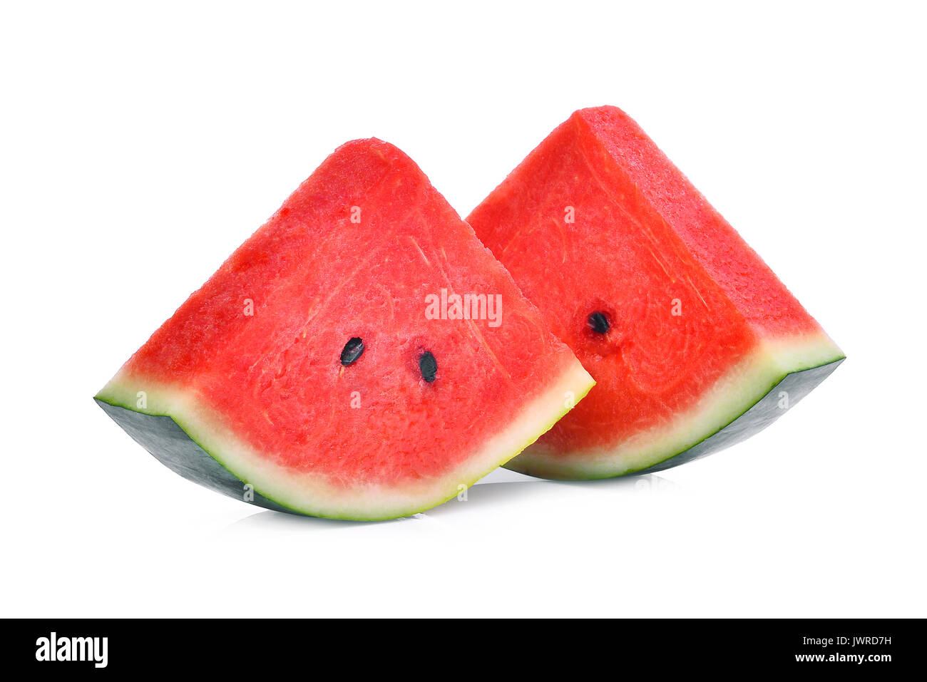 sliced fresh watermelon isolated on white background Stock Photo - Alamy
