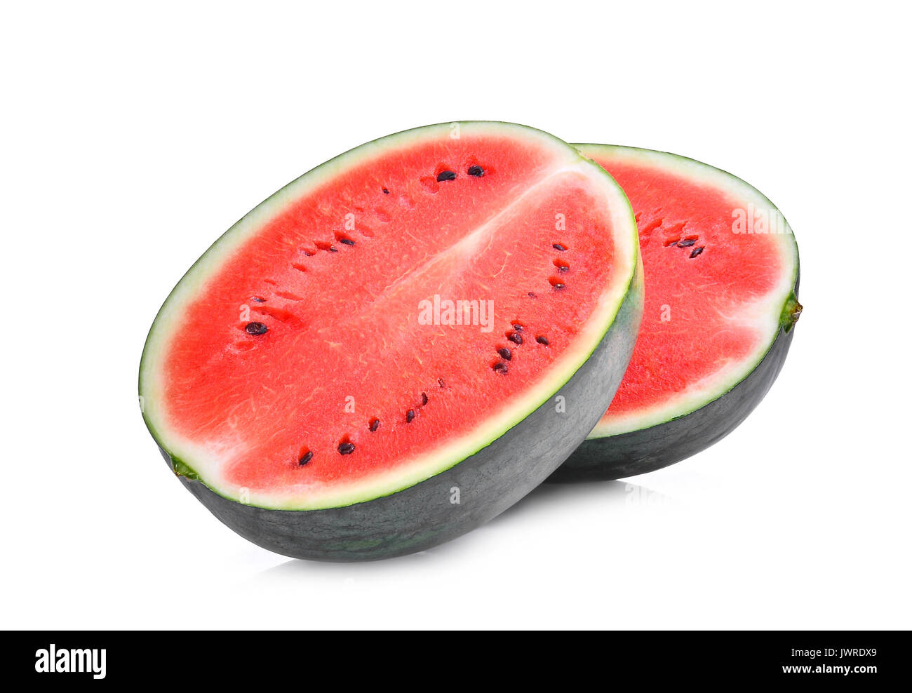 half of fresh watermelon isolated on white background Stock Photo - Alamy
