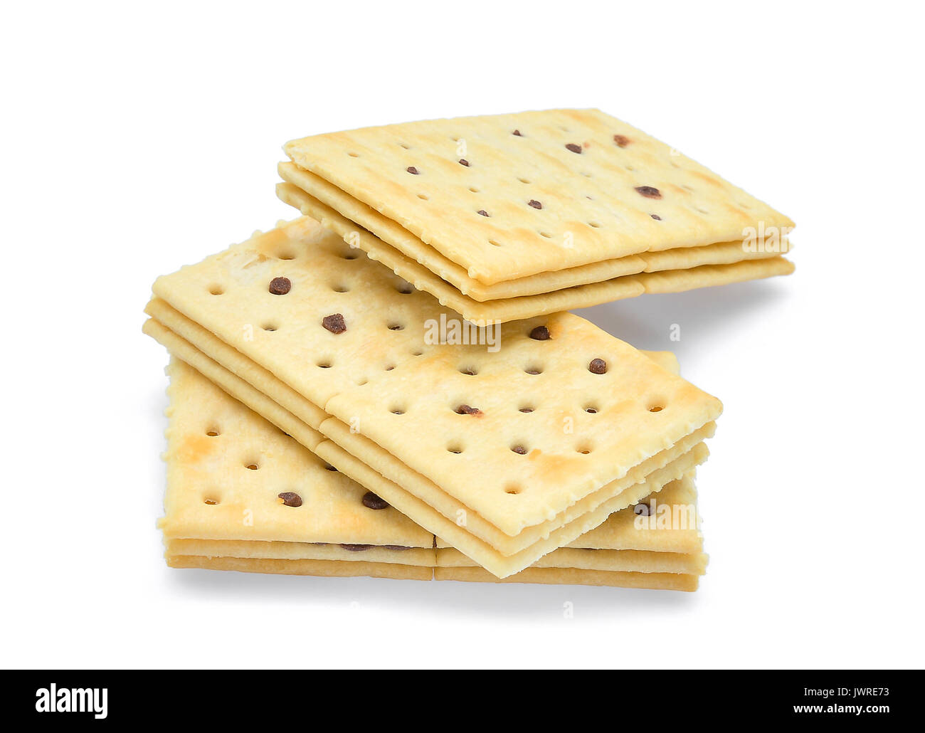 three biscuits isolated on white background Stock Photo - Alamy