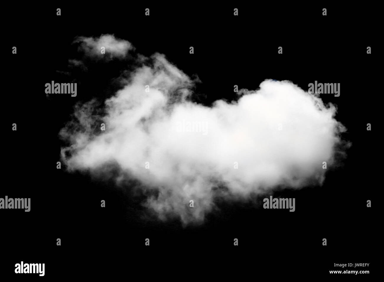 single white cloud isolated on black background Stock Photo - Alamy