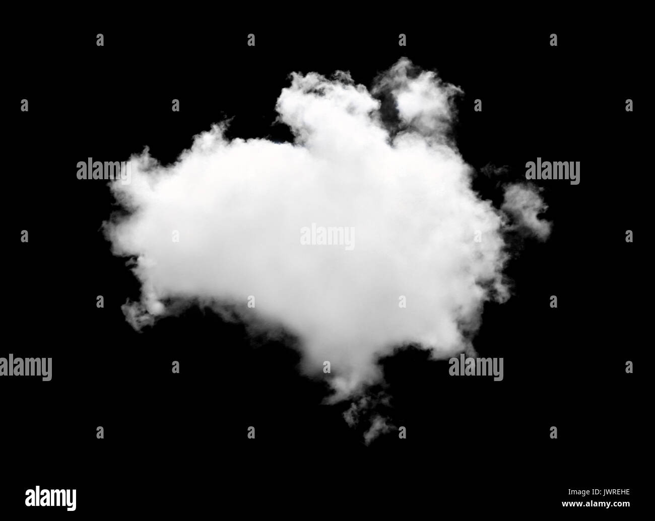 single white cloud isolated on black background Stock Photo - Alamy